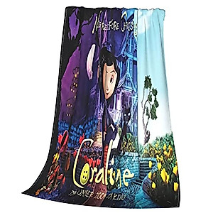 Coraline Super Soft Fleece Throw Blankets,60"X50"Teet Blanket Air Conditioner Blanket for Couch Sofa Chair Office Travelling Camping Gift
