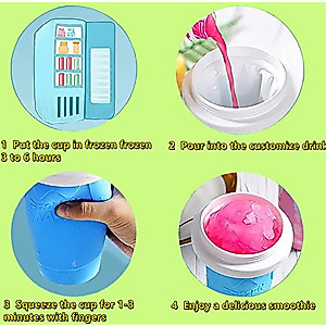 Slushie Cup, TIK TOK Magic Quick Frozen Smoothies Cup, Slushie Machine for Home Squeeze Slushie Cup, Diy Slushie Maker Cup Gifts