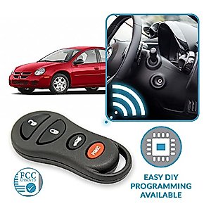 Keyless2Go Replacement for New Keyless Entry 4 Button Remote Car Key Fob for Select Vehicles That Use FCC ID GQ43VT9T (2 Pack)