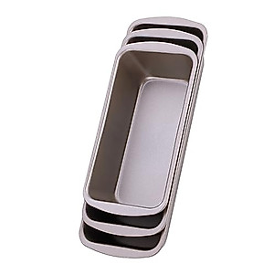 Cabilock 3pcs baking pans loaf pan Practical Toast Pan Toast Baking Mold Home Toast Mold Baking Tool Toast DIY Baking Mold Bread Pan Toast Cooking Mold carbon steel Strip baking tin