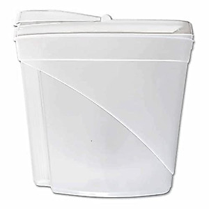 2 Pc Dry Food Storage Cereal Dispenser Pasta Rice Container BPA Free 4.8 Liters, White