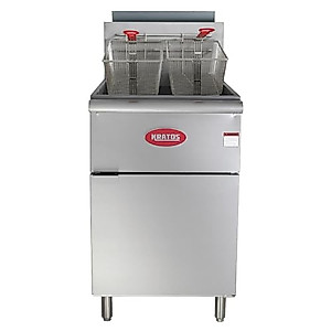 Kratos 29Y-012 Commercial Restaurant Gas Floor Fryer - Five Burners - 70 to 100 lb. Capacity - Natural Gas