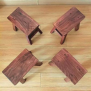 dadaozhijian Handmade Solid Wood Stool Bearing 1000 lbs,Small Short Stool,Shoe Changing Stool，Plant Stand,Milking Stool,Footstool，Ladder Stool，Strong and Durable (1 Pack)