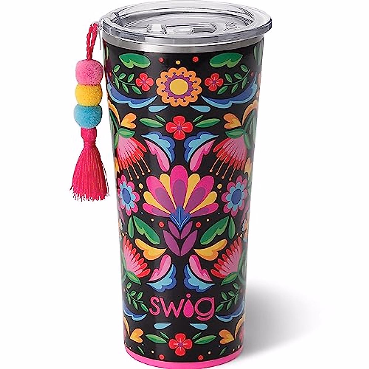 Swig Life 22oz Insulated Tumbler, Travel Coffee Tumbler with Lid, Cup Holder Friendly Travel Coffee Mug, Stainless Steel Thermos, 22 oz Tumbler, Reusable Insulated Coffee Mug with Lid (Caliente)