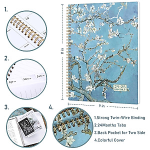 2024-2025 Monthly Planner/Calendar - Monthly Planner 2024-2025, JUL 2024 - DEC 2025, 9" x 11", 2024-2025 Planner with Monthly Tabs, Double-Side Pocket, Perfect Organizer