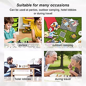 Chess Board, Folding Roll up Chess Game Board, Travel Chess Board Games for Kids and Adults, Standard Folding Chess Set for Chess Games