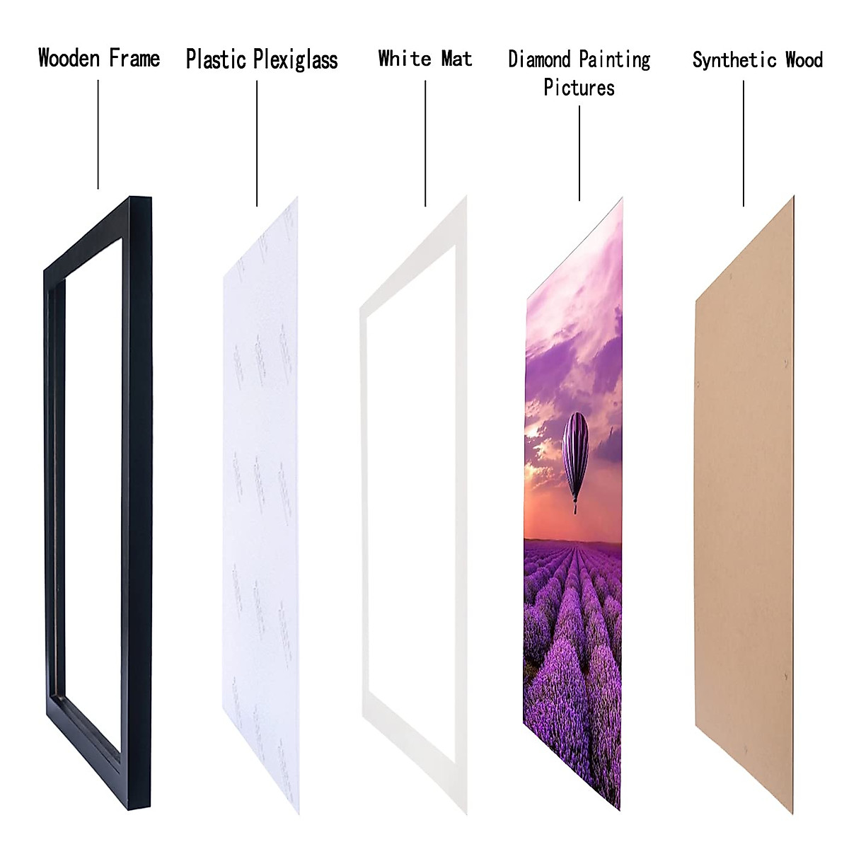 Mxtallup 16 x 20 Diamond Painting Picture Frames 40x50cm Diamond Art Frame , Display Pictures14x18 Inch 35x45 cm with Mat or 16x20 Inch40x50 cm Without Mat, Wall Diamond Embroidery Photo Frame