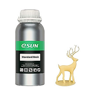 eSUN 405nm LCD 3D Printer Rapid Resin UV Curing Resin General Purpose Standard Resin High Precision Low Shrinkage Photopolymer Resin with Good Fluidity for Photon UV Curing LCD 3D Printer