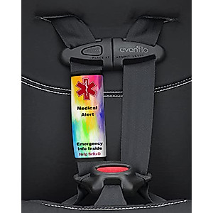 General Medical Alert Help Belt 6” Child Size Medical Alert Seat Belt Cover with Inside Pocket, Medical Form and Online Fillable Forms (Cloud)…