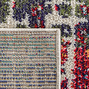 SAFAVIEH Madison Collection Area Rug - 5'3" x 7'6", Blue & Green, Modern Abstract Design, Non-Shedding & Easy Care, Ideal for High Traffic Areas in Living Room, Bedroom (MAD469A)