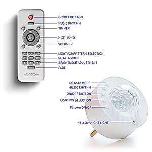 Auplf Galaxy Light Projector for Bedroom, Star Projector Sky Light with Bluetooth Speaker, White Noises&Remote Control, Romantic Night Light Projector for Bedroom Party Decor Birthday Day Gift