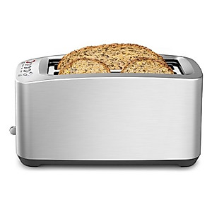 Breville BTA830XL Die-Cast Smart Toaster 4-Slice Long Slot Toaster, Brushed Stainless Steel