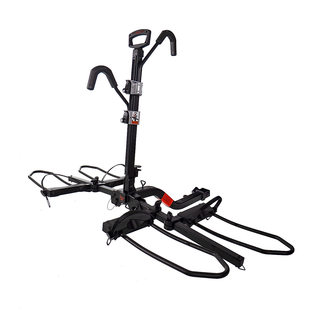 HYPERAX 2023 Volt RV -RV Approved Hitch Mounted 2 E Bike Rack Carrier for RV,Camper,Motorhome,Trailer,Toad with 2" Tow Hitch Receivers - Up to 2X 80lbs eBikes with Up to 5" Fat Tires