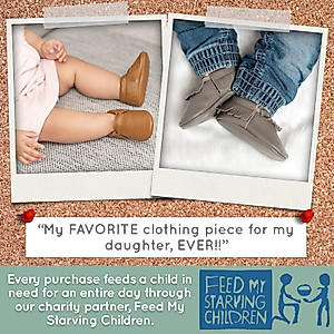 BirdRock Baby Moccasins - 30+ Styles for Boys & Girls! Every Pair Feeds a Child (US 5.5, Brown)