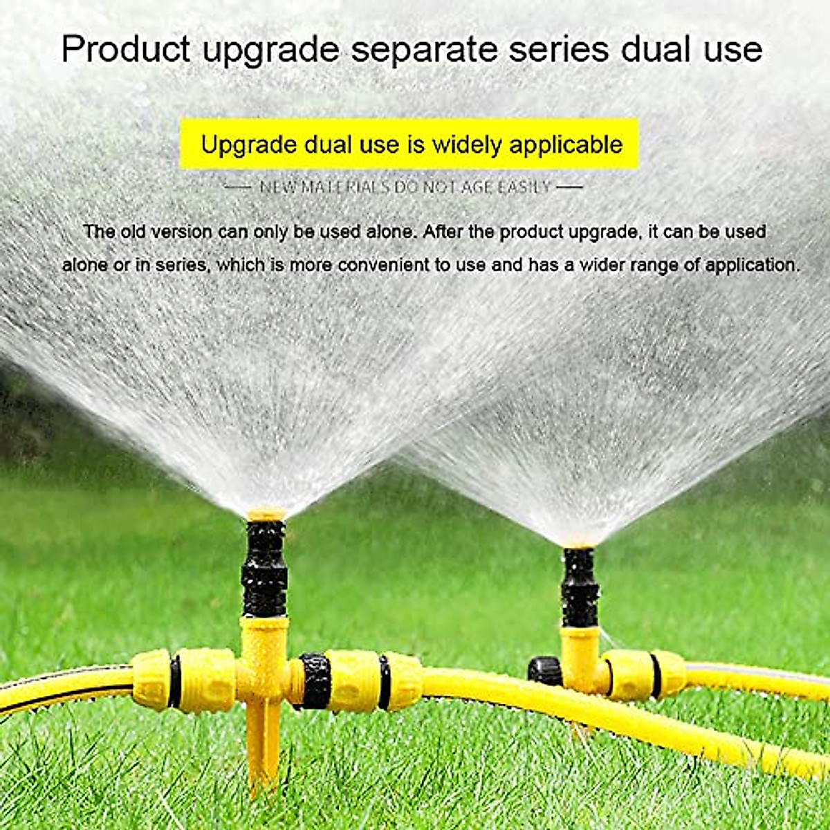 Bonseor 360° Rotation Auto Irrigation System Garden Lawn Sprinkler Patio, Garden Sprinkler Lawn Sprinkler, 90°/180°/360°, Adjustable at Will for Outdoor Grass Garden Yard Lawns (5 PCS)