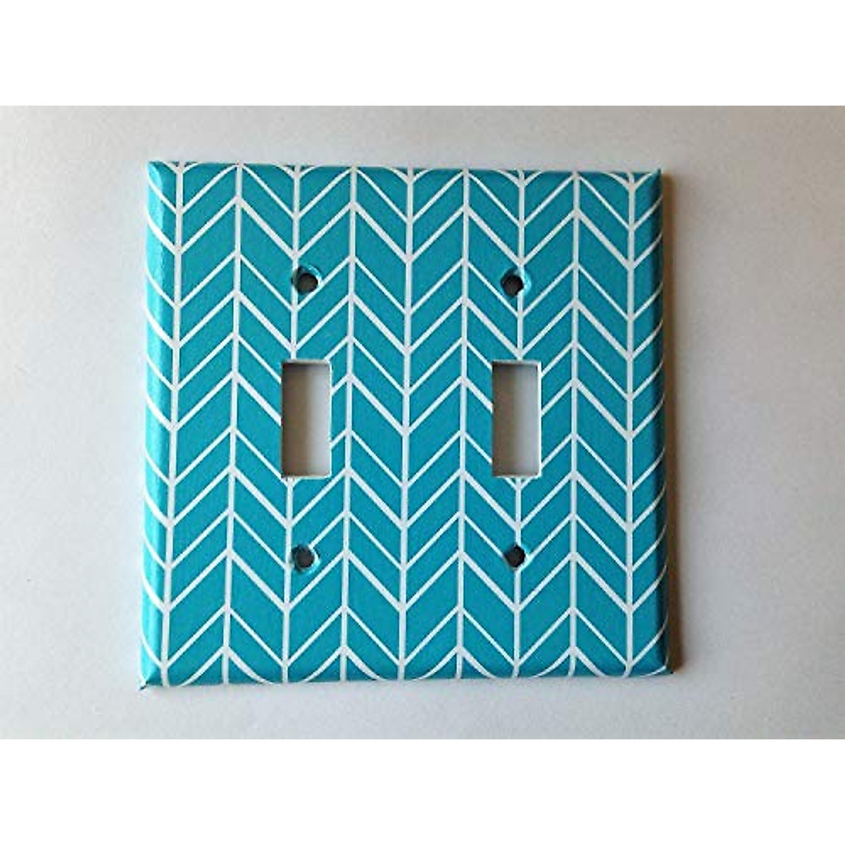 Turquoise Feather Light Switch Cover Various Sizes Offered