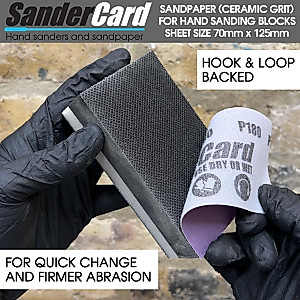 20 Sanding Paper Sheets for Hand Sanding Blocks, 125mm x 70mm (4.9'' x 2.8''), Loop Backed, Sandpaper for Wood, Metal & Paint. Assorted Grit Fine, Medium & Course P120 P180 P240 P320, Wet & Dry, 20pc