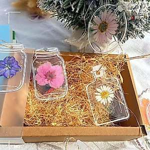 Ansbell 40 Pieces Bookmarks, Book Markers, Transparent Dried Flower Bookmarks, Pressed Flower Bookmark, Flower Bookmark Maker, Bookmarks for Women, Magnetic Bookmarks, Bookmarks for Book Lovers.