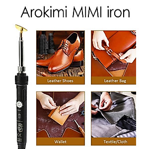 Tiny Iron,Mini Iron for Crafts 80W Mini Small Iron Patch Clothes T Shirts Shoes Clothes and Hats Portable and Easy Iron Supplies Adjustable Temperature (Black)