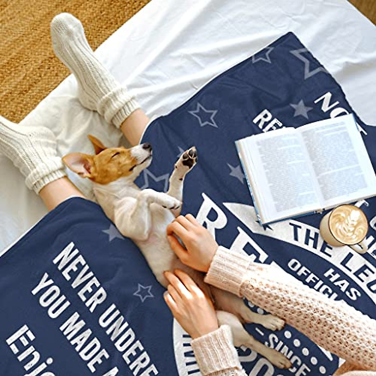 Julazy Retirement Gifts for Women Men 2023 - Female Mens Retirement Gifts Blanket 60"x50" - Best Retirement Gift Throw Blanket for Nurse, Police, Teacher, Coworker, Boss, Dad, Mom