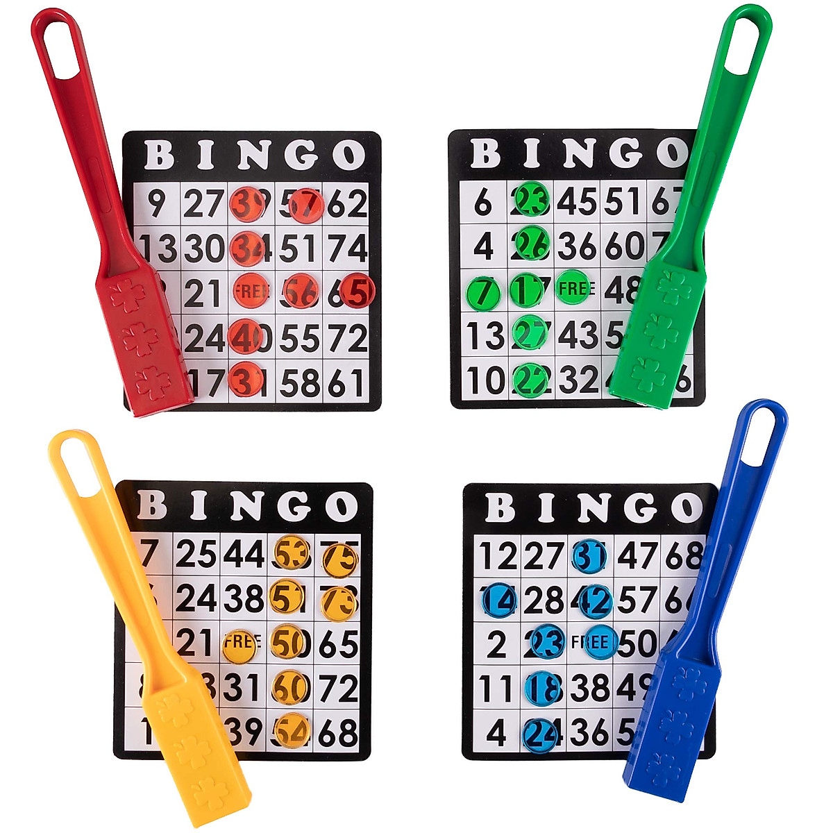 Magnetic Bingo Wands and Translucent Chips|Easy to Pick Up Bingo Chips|STEM Kits for Learning, Counting|Multi Color 400 Chips