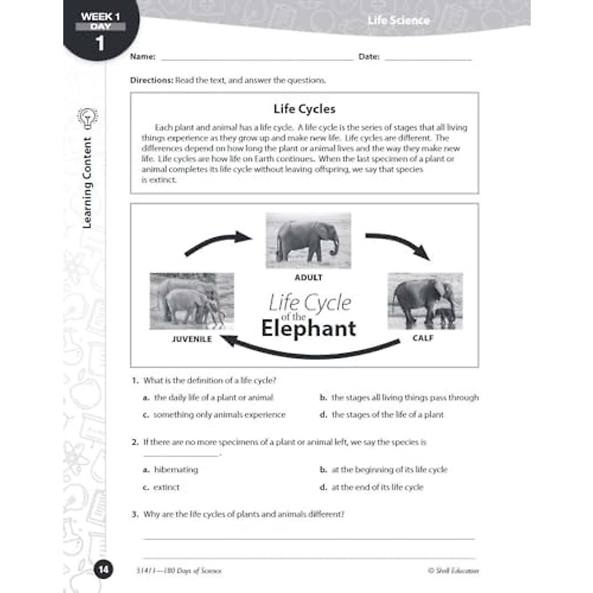180 Days™: Science, Earth and Space Science for 5th Grade Practice Workbook for Classroom and Home, Cool and Fun Practice Created by Teachers (180 Days of Practice)