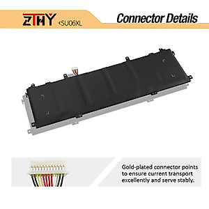 ZTHY SU06XL Battery Replacement for HP Spectre X360 15-DF 15T-DF 15-DF0XXX 15-DF1XXX 15T-DF100 15-DF0013DX 15-df1033dx 15-DF0033DX 15-DF1043DX 15-DF0043DX 15-DF0070NR L29048-271 L29184-005 SU06084XL