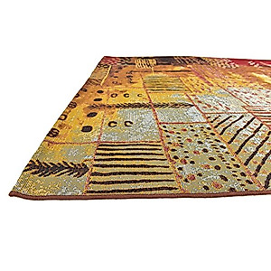 Unique Loom Outdoor Modern Collection Area Rug - Pine (5' 3" x 8' Rectangle, Multi/ Brown)