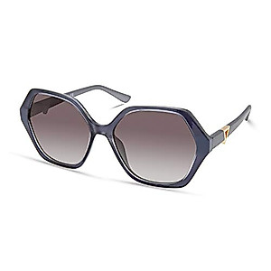 GUESS Women's Trendy Geometric Square Sunglasses, Grey, 57mm