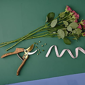 S.yeoo 8" Gardening Shears, Professional Bypass Pruner Hand Shears, SK5 Stainless Steel Blade, Clippers for Plants, Gardening, Trimming, Garden Tools (Wood Grain)