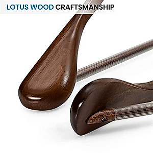N/A Wide-Shouldered Wooden Hanger with Non-Slip Trouser Bars Smooth Finish Solid Wood Suit Hanger (Color : B, Size