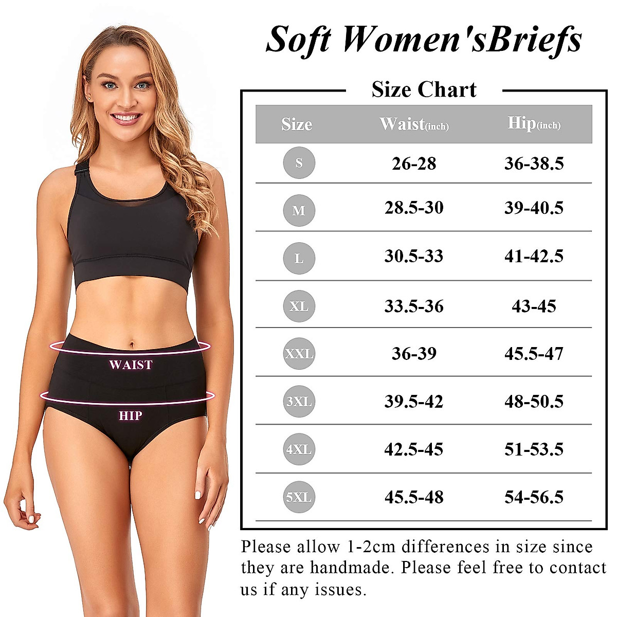 ASIMOON High Waisted Underwear for Women Cotton Postpartum Underwear C Section Briefs Soft Breathbale Ladies Panties L