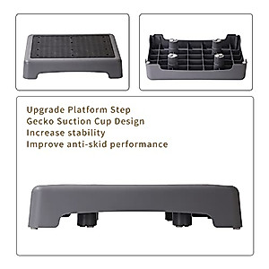 Fotree One Step Stool, Non-Slip Mobility Step Platform for Senior ＆ Adults, Safety Step Platform for Stair, Car, Bed, Chair, Shower, Bathtub, Outdoor, 3.5 Inch High Rise Stairs 440 Lbs Capacity