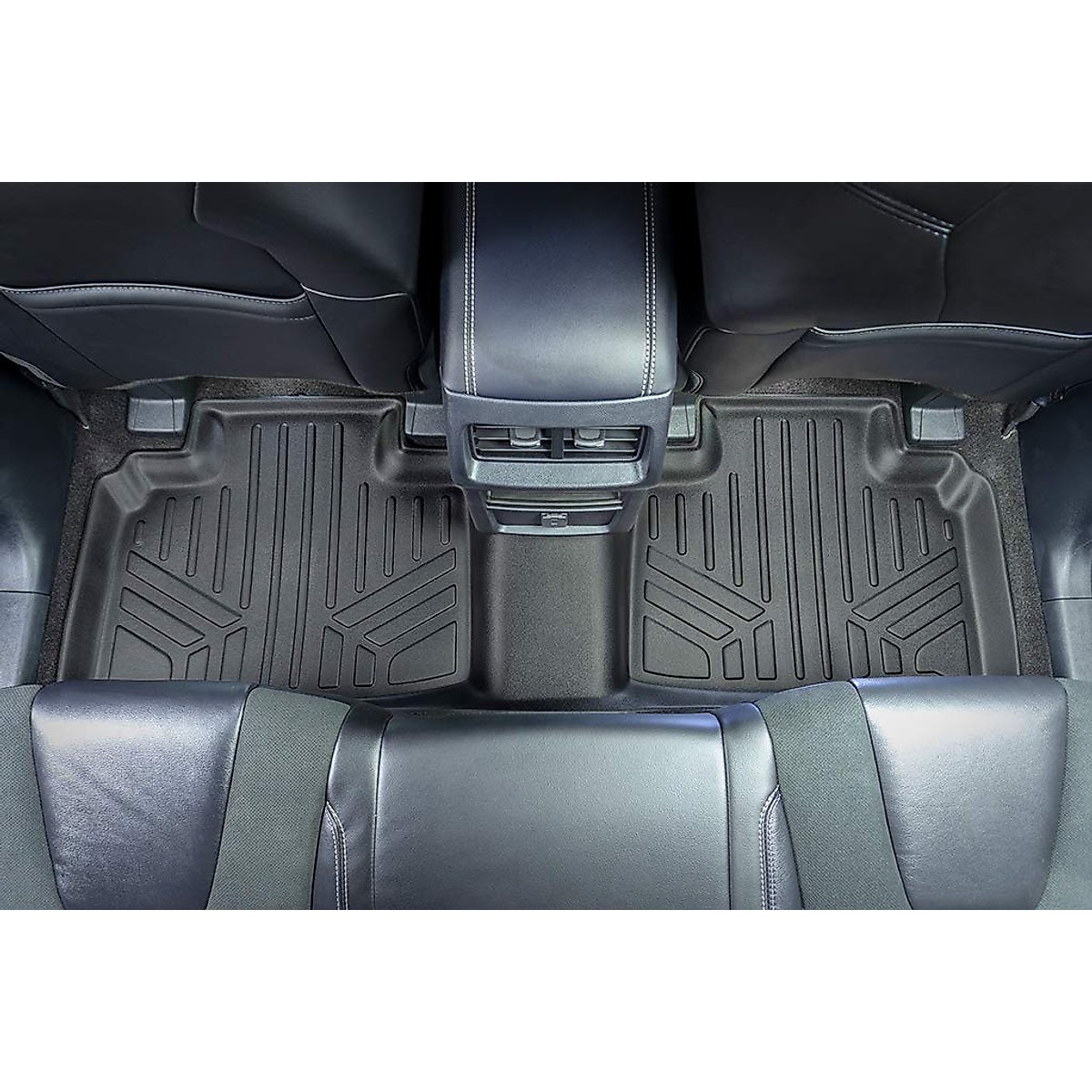 SMARTLINER All Weather Custom Fit Floor Mats 2 Row Liner Set Black Compatible with 2015-2022 Ford Edge