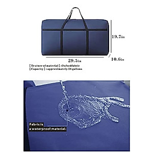 JMMBY Thickened Extra Large Storage Bag with Zippers & Carrying Handles,28 gallon,Moving Bags for household or travel.Waterproof fabric (1 Pack)