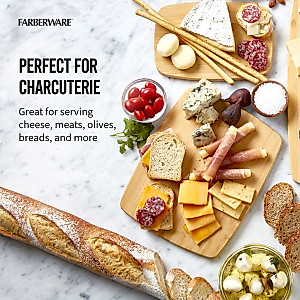 Farberware 4-Piece Reversible Bamboo Cutting And Charcuterie Board Set, Assorted Size