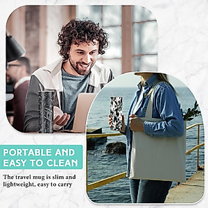 Layhit 4 Sets 20 oz Sublimation Tumbler Stainless Steel Blank Skinny Tumblers with Lids and Straws Brushes Double Wall Insulated Straight Sublimation Cups Water Coffee Mug for Travel Gift DIY, Black