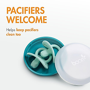 Boon Nursh Baby Bottle Storage Buns - Baby Bottle Holder for Nursh Baby Bottles - Travel Baby Bottle Holder - Blue and White - 3 Count