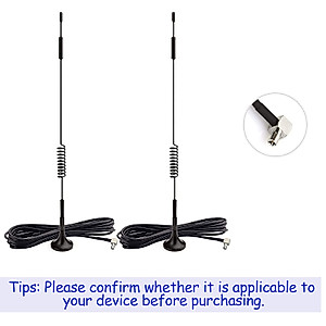 Bingfu 4G LTE 7dBi Magnetic Base MIMO TS9 Antenna (2-Pack) Compatible with Verizon AT&T T-Mobile Sprint 4G LTE Mobile Hotspot MiFi Router Cellular Mobile Broadband Modem USB Modem Dongle Adapter