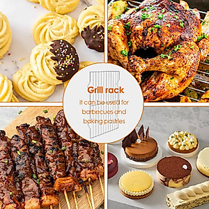 Adorila 2 Pack Cooling Rack for Baking, 8" x 11" Stainless Steel Grill Rack, Small Grid Baking Rack for Baking Cooking Roasting Oven