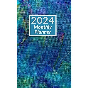 2024 Monthly Planner: Small 1 Year Calendar Schedule Organizer Start January 2024 to December 2024 with Holidays|Includes Place for Contacts, Notes, Important Dates, and Passwords