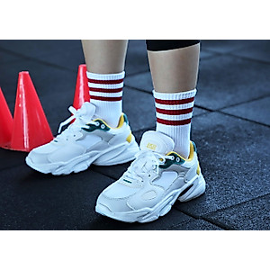 MK SOCKS 5 PCS Sets Premium Cotton Athletic Sports Running Retro Cute Matching School Crew Socks For Men/Women