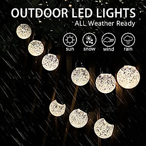 MuDay Outdoor String Lights 34.84 Feet G40 Globe Patio Lights - LED String Lights 20 Waterproof Shatterproof Hanging Outdoor Lights for Patio Outside Garden Backyard Party Camper Balcony(Warm White)