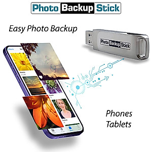 Photo Backup Stick for Android (128GB) - Back Up Photos and Videos from Android Phones & Tablets