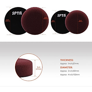 Mini Polisher, Mini Buffer, Small Buffer Polisher, SPTA Mini Oribtal Polisher 3 Inch 10mm/780W Variable Speed Orbit Dual Action Polisher With Polishing Pads+Sanding Discs+Pad Conditioning Brush