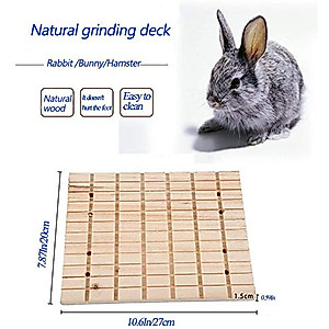Bunny Toys Rabbit Foot Pad Chinchilla Guinea Pig Scratching Wood Board