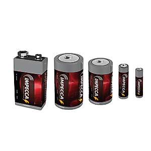 Impecca Super Alkaline Batteries AA-20 AAA-8 C-5 D-5 9Volt-2 Maximum Power 10-Year Shelf Life Long Lasting Batteries Combo Pack with Battery Storage Box Organizer, 39 Batteries Variety Pack