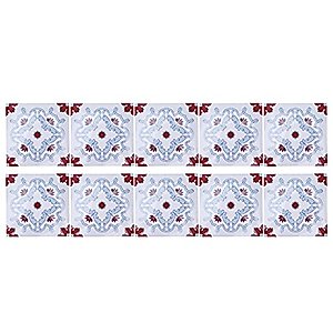 Ceramic Tile Stickers, Waterproof Wall Sticker Self Adhesive PVC for Floors for Bathroom