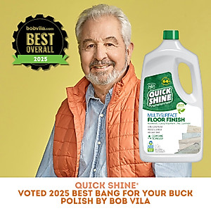 Quick Shine Multi Surface Floor Finish 64oz | Cleaner & Polish to use on Hardwood, Laminate, Luxury Vinyl Plank LVT, Tile & Stone | Safer Choice w/Clean Shine Technology | Protect-Refresh