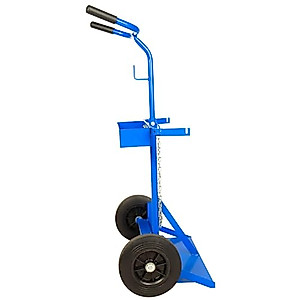 American Lifting Welding Cylinder Hand Truck - 46-Inch High by 28-Inch Wide - Dual Handle Bars, Tool Box Solid Rubber Wheels, 300 lbs. Capacity for Welding Cylinder Transport